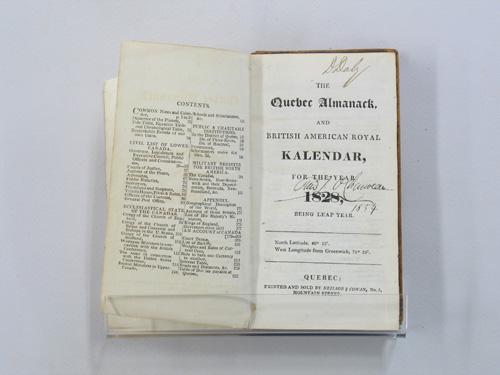 Livre (The Quebec almanac and British American royal kalendar for the ...