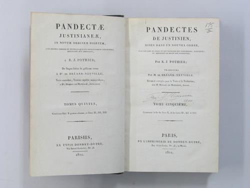 Livre (Pandectes de Justinien : mises dans un nouvel ordre, avec les ...