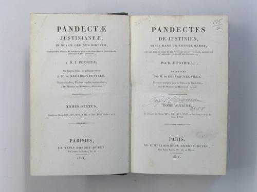Livre (Pandectes de Justinien : mises dans un nouvel ordre, avec les ...
