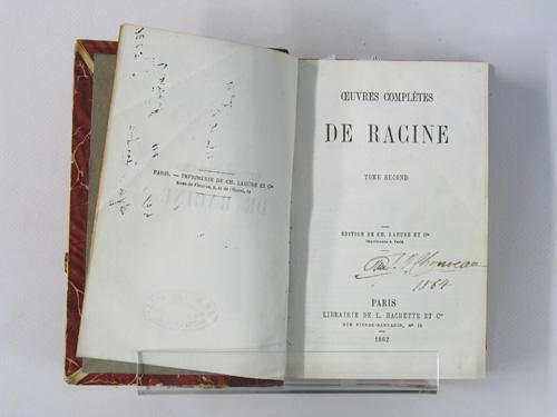 Livre (Oeuvres complètes de Racine (Tome II)) - Répertoire du ...