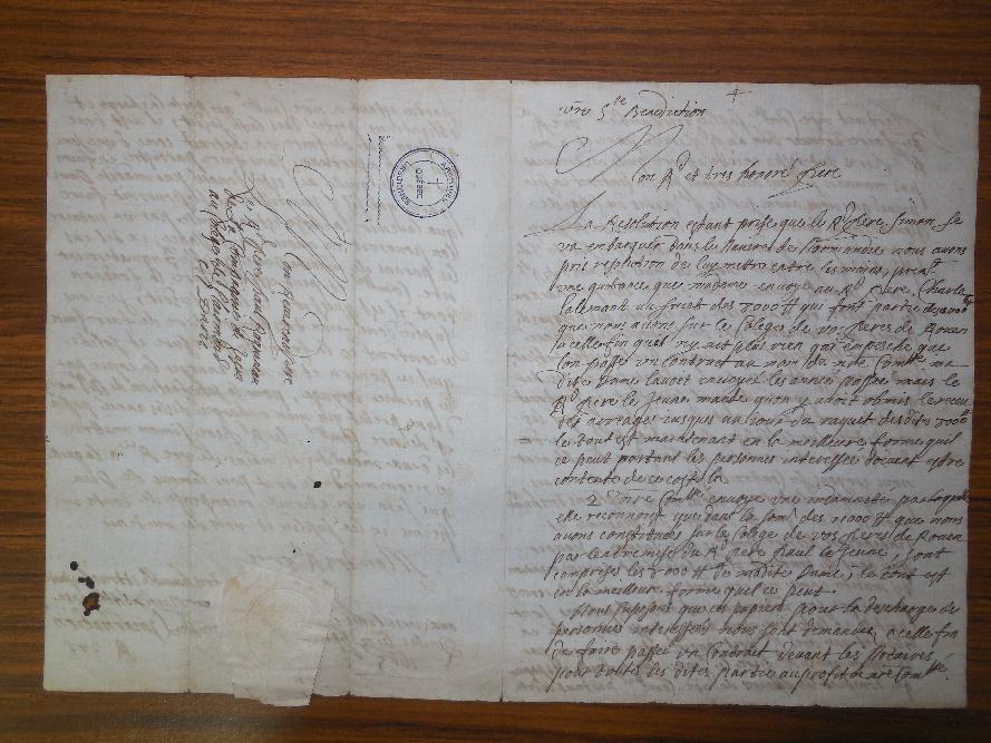Document (Lettre de Marie de l'Incarnation à Paul Ragueneau, procureur ...