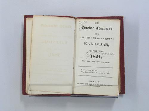 Livre (The Quebec almanac and British American royal kalendar for the ...