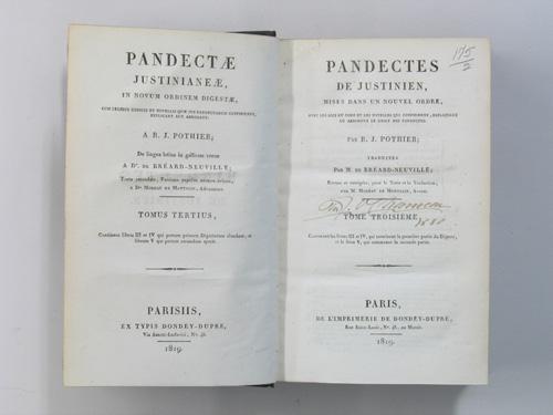 Livre (Pandectes de Justinien : mises dans un nouvel ordre, avec les ...