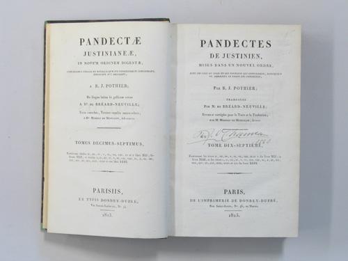 Livre (Pandectes de Justinien : mises dans un nouvel ordre, avec les ...