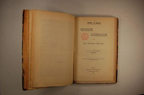 Brochure (Orangism, catholicism, and Sir Francis Hincks) - Répertoire ...