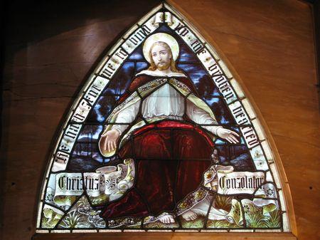 Vitrail (Christus Consolator) - Répertoire du patrimoine culturel du Québec