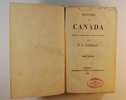 Livre (Histoire du Canada depuis sa découverte jusqu'à nos jours ...