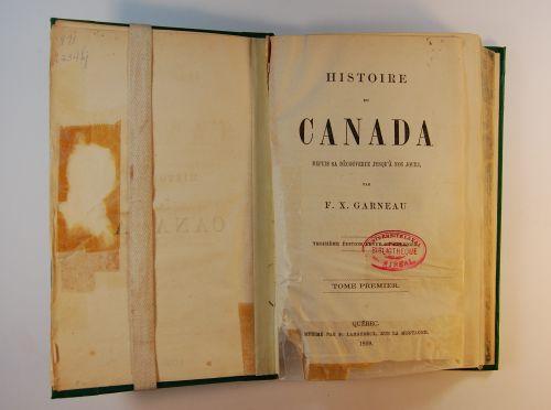 Livre (Histoire du Canada depuis sa découverte jusqu'à nos jours ...