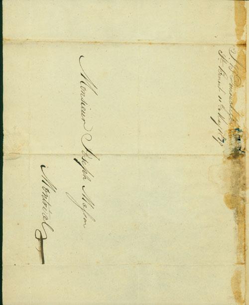 Document (Lettre de J.-B Dumouchel à Joseph Masson) - Répertoire du ...