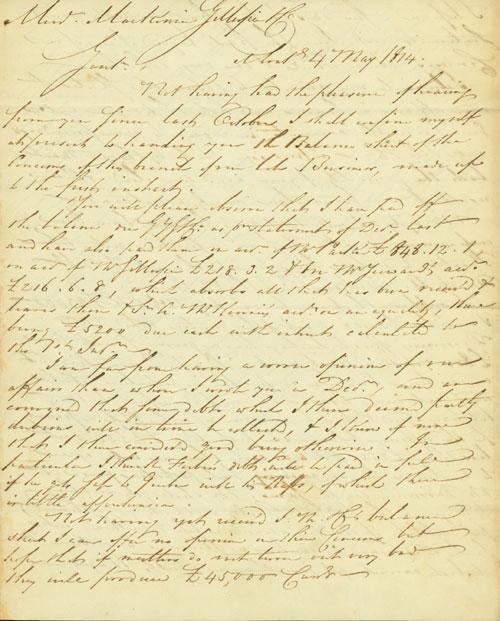 Document (Lettre de Sam Gerrard à MacKenzie, Gillespie and Co ...