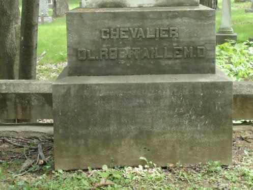 Monument du chevalier Olivier Robitaille M. D. - Répertoire du ...