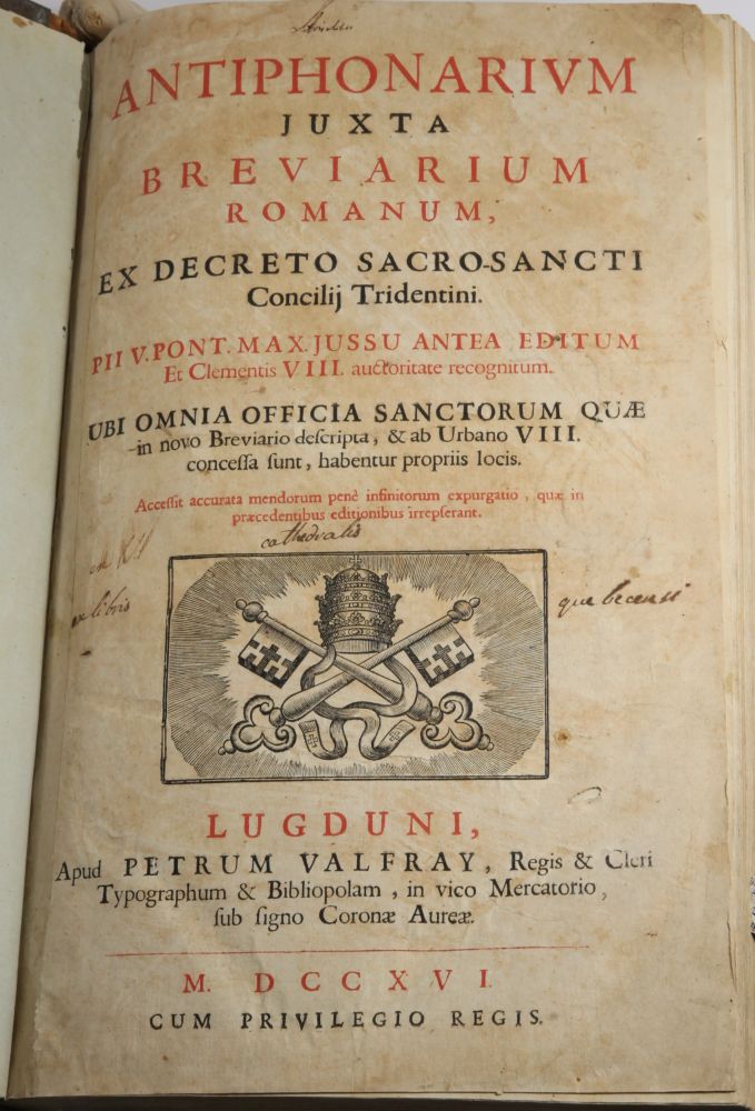 Livre (Antiphonarium juxta brevarium romanun) - Répertoire du ...