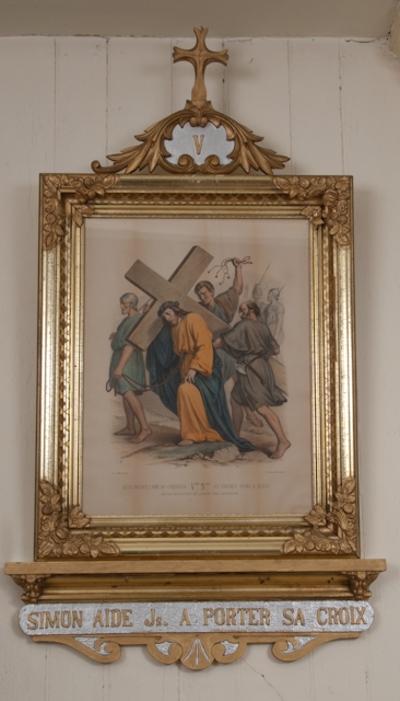 Station de chemin de croix (Simon aide Jésus à porter sa croix ...